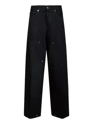 HAIKURE Panelled Wide-leg Jeans - Black