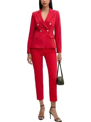 MORGAN Double-breasted Blazer - Red