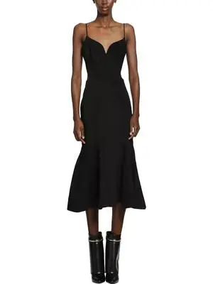 Givenchy Open-back Midi Dress - Black