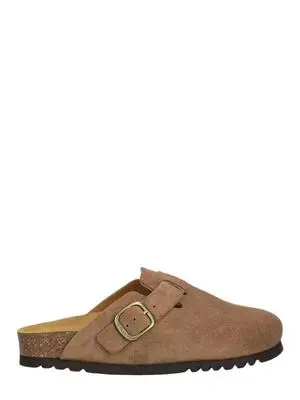 DR. SCHOLL'S SHOES Suede Buckle-fastening Clogs - Brown