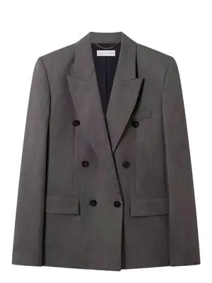 Stella McCartney Melange Double-breasted Blazer - Grey