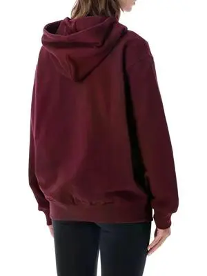 ADIDAS Logo-embroidered Pouch-pocket Hoodie