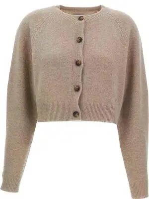 Loulou De Saison Heike Raglan-sleeve Cropped Cardigan - Neutrals