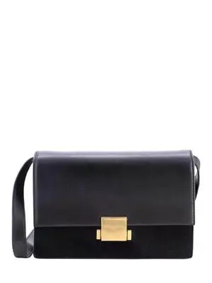 Saint Laurent Bellechasse Shoulder Bag In Suede And Leather - Black