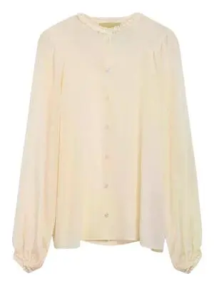 Momoni Silk Crêpe De Chine Blouse - Neutrals