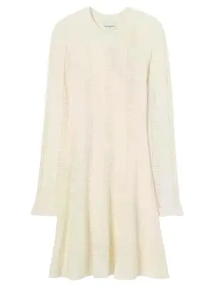 Claudie Pierlot Knitted Skater Dress - Neutrals