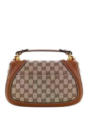 Gucci Blondie Nm Top Handle Bag Gg Coated Canvas With Leather - Brown