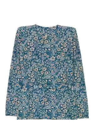 PIP STUDIO Floral Print Wrap Top - Blue