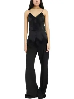 ROTATE BY BIRGER CHRISTENSEN Lace Trimmed Camisole Top - Black