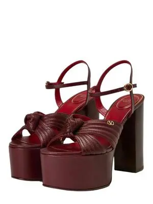Valentino Garavani Vlogo Signature Platform Sandals - Red