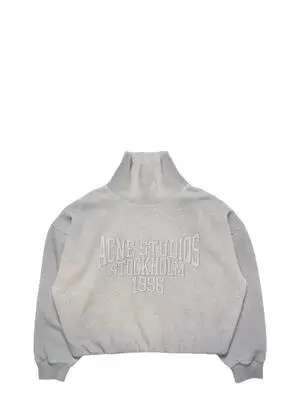 Acne Studios Fleece Sweatshirt With Logo - Grey