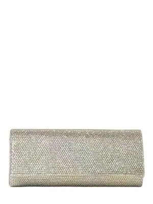 TWENTY FOURHAITCH French 75 Crystal-embellished Clutch Bag - Neutrals