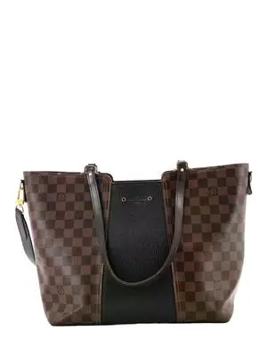 LOUIS VUITTON Damier Leather Shoulder Bag - Black