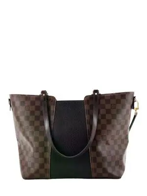 LOUIS VUITTON Louis Vuitton Damier Leather Shoulder Bag Black