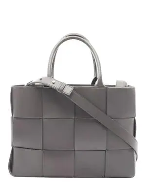Bottega Veneta Small Nappa Maxi Intrecciato Arco Tote Satchel - Grey