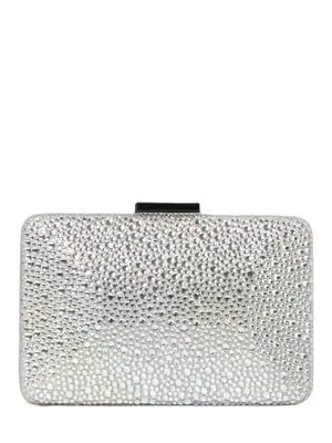 TWENTY FOURHAITCH Crystal Embellished Clutch Bag - Silver