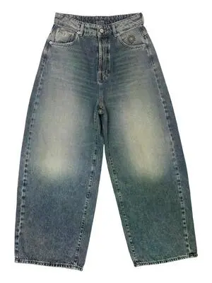 HTC LOS ANGELES Embellished Wide-leg Jeans - Blue