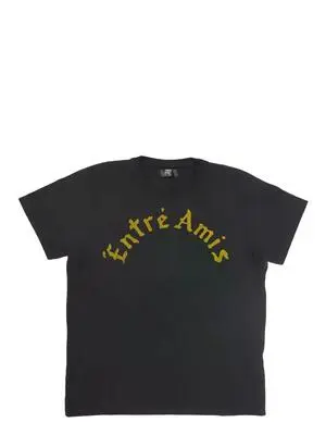 HTC LOS ANGELES Flocked-print T-shirt - Black