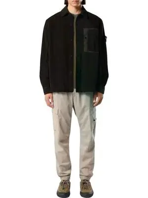 Stone Island Corduroy-patchwork Jacket - Brown