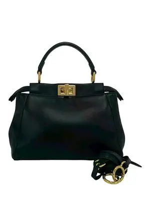 Fendi Peekaboo Iconic Satchel - Black