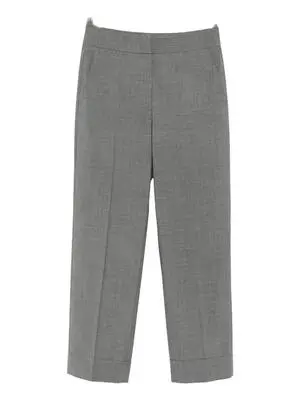 Peserico Pressed Crease Turned-up Trousers - Grey