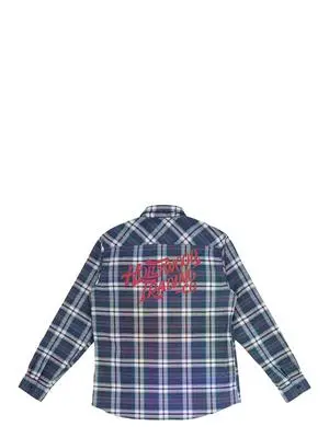 HTC LOS ANGELES Check Cotton-flannel Shirt - Blue