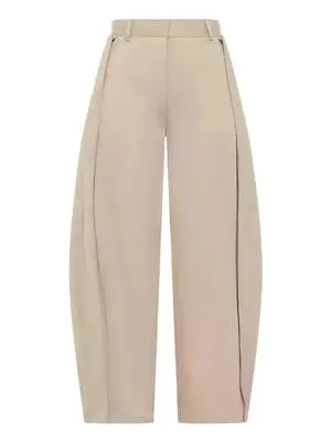 Loewe Pleated Straight-leg Trousers - Neutrals