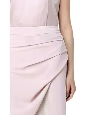 HANITA Draped Jersey Trousers - Pink