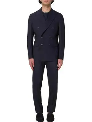 Brian Dales Double-breasted Suit - Blue