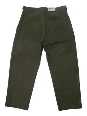 HTC LOS ANGELES Stud-embellished Baggy-fit Trousers - Green