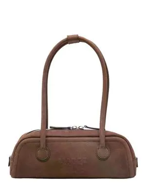 MARGESHERWOOD Embossed Logo Leather Tote Bag - Brown