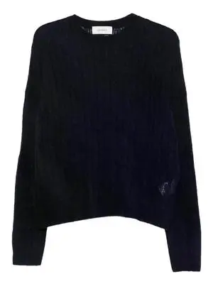 LISA YANG Amabel Open-knit Long-sleeve Jumper - Blue