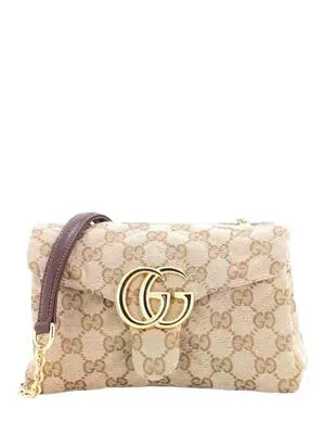 Gucci Gg Marmont Gg Canvas Mini Shoulder Bag - Brown