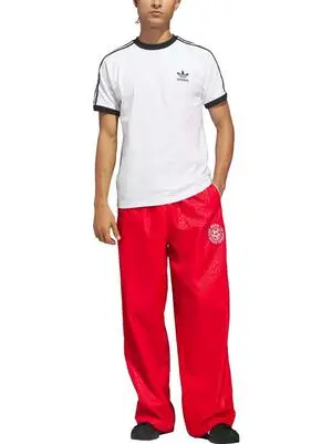 Adidas Logo Patch Track Pants - Red