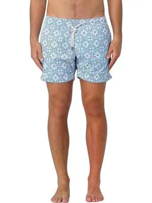 PENINSULA SWIMWEAR Geometric Print Drawstring Swim Shorts - Blue