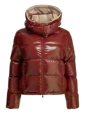 Moncler Quilted Hooded Jacket - Red