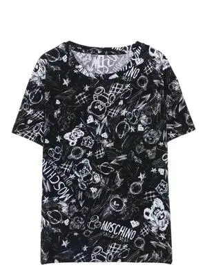 Moschino Graphic Print Crewneck T-shirt - Black