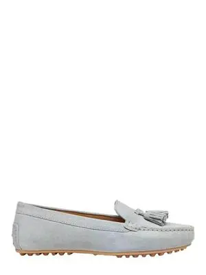 Geox Kalistena Tassel-detail Suede Loafers - Grey