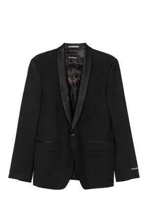 KARL LAGERFELD Satin-trim Buttoned Blazer
