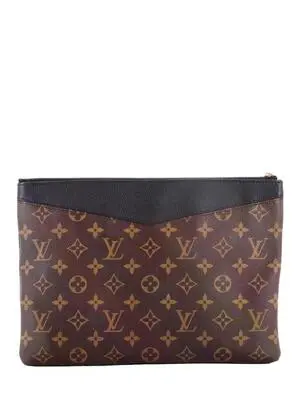 LOUIS VUITTON Monogram Canvas Pouch - Black