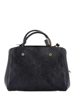 LOUIS VUITTON Montaigne Monogram Empreinte Leather Bb Satchel - Black