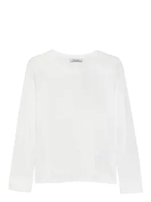Max Mara Embroidered Logo Long Sleeve T-shirt - Grey