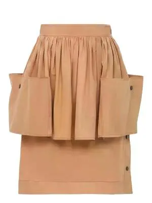 Chloé Layered Cotton Midi Skirt - Neutrals