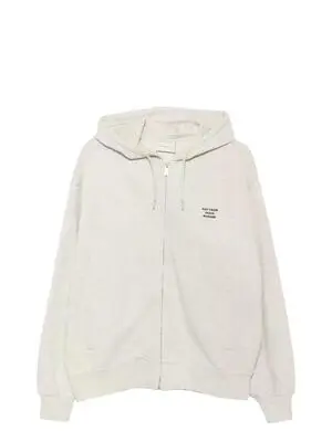 Drole De Monsieur Logo Detail Zip-fastening Hoodie - Grey