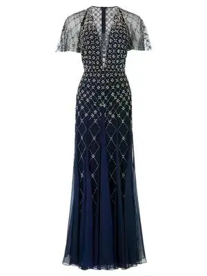 TEMPERLEY LONDON Vita Embellished Gown - Blue