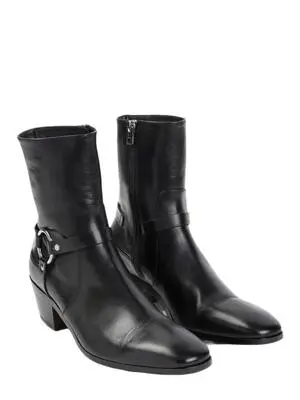 TOM FORD Harness Detail Ankle Boots - Black