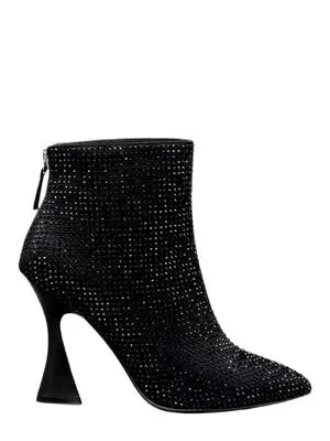 KAT MACONIE Crystal Embellished Pointed-toe Ankle Boots - Black
