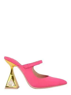 KAT MACONIE Crystal-embellished Pointed-toe Mules - Pink
