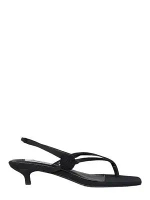 TOTÊME TOTEME Crochet-Appliqué Thong Sandals