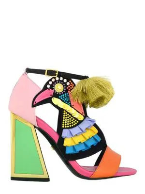 KAT MACONIE Kat Maconie Aya Bird-Embellishment Sandals Pink